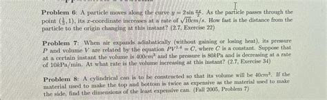 solved problem 6 a particle moves along the curve