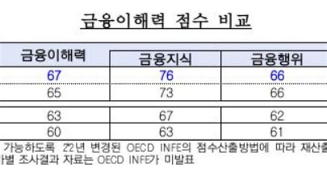 디지털 강국 韓 금융 이해력은 43점 Oecd 평균보다 낮아