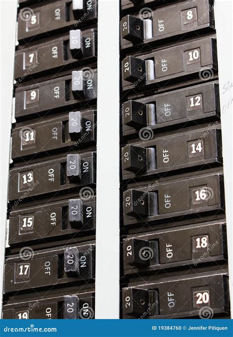 Main Switch Turned Off Adult Male Person Hand Holding Main Electric