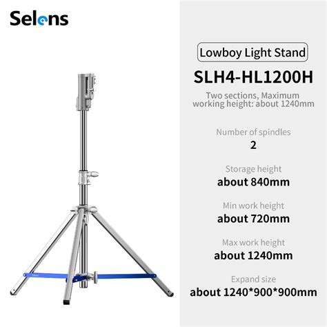 Selens Lowboy Light Stand ขาตั้งกล้องโลหะ สําหรับถ่ายภาพสตูดิโอ