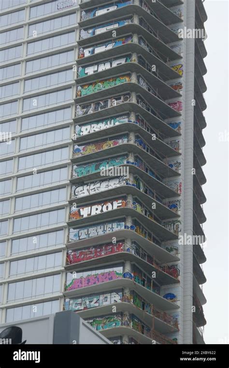Los Angeles California Usa 12th June 2024 Graffiti Towers Graffiti