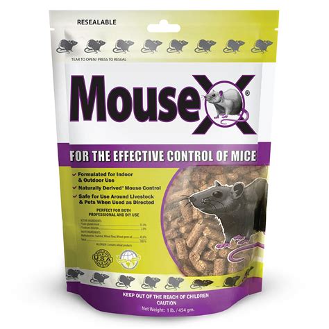 Mousex 1lb Bag All Natural Poison Free Effective Against All Species Of Rats And Mice