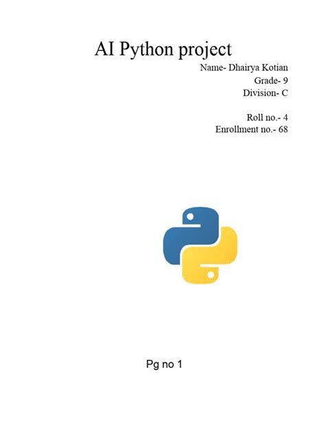 Ai Python Project Pdf Python Programming Language Mathematics