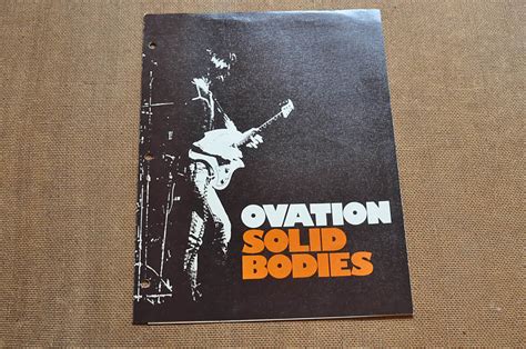 Ovation Solid Body Guitars Vintage Catalog Booklet Brochure Reverb