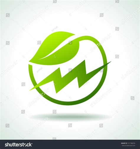 Green Energy Electricity Icon Stock Vector Royalty Free 121788376