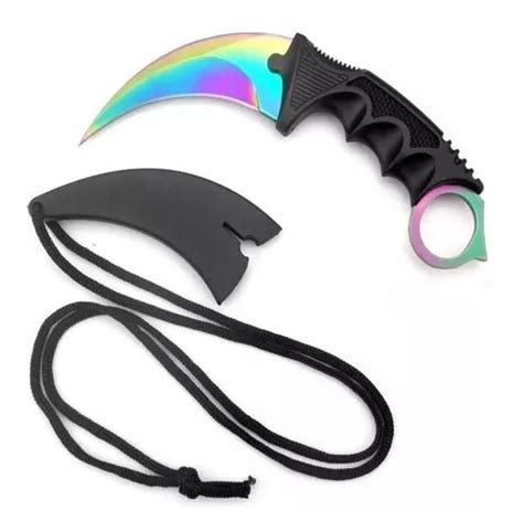Faca Karambit Cs Go Multi Color Hawk Combate Afiado C
