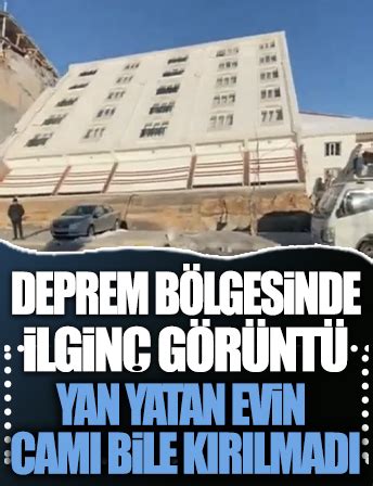 Kahramanmaraş ta yan devrilen binada çizik dahi oluşmadı