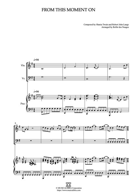 [trio 악보] From This Moment On 편곡 악보 바이올린 첼로 피아노 실내악 앙상블 Musicalibra