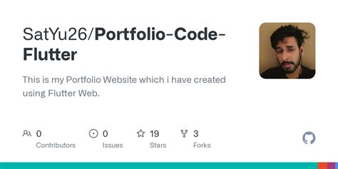 Github Satyu Portfolio Code Flutter This Is My Portfolio Website Which I Have Created Using