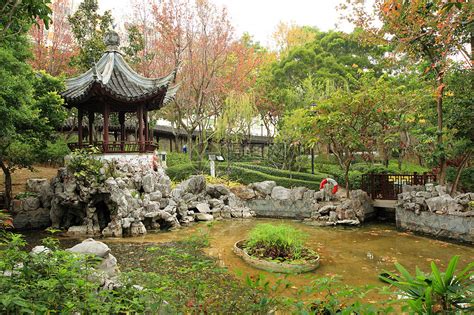 中华花园花园建筑石头蓝色天空池塘传统水池岩石树木高清图片下载 正版图片320240563 摄图网