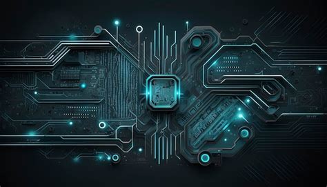 Premium Photo Circuit Board With Chip AI Technology Generated Image