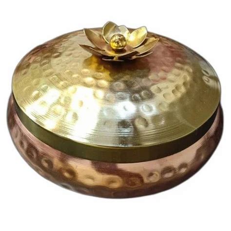 Table Top Copper And Gold Plated Handi Box At Rs 400piece In New Delhi