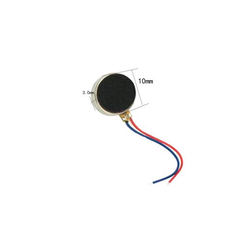 10pcs Dc 3v Mini Motores De Vibración 0394×0118 In 12000rpm Moneda Plana Tipo Botón Micro Dc