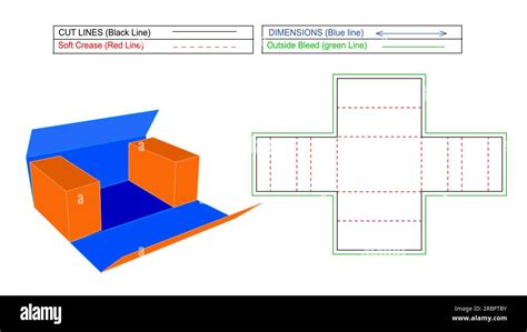 Cut Out Fefco403 Corrugated Folding Box Cardboard Carton Box 3d
