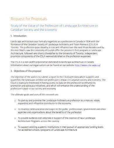 Free 8 Landscape Architecture Proposal Samples In Pdf Doc