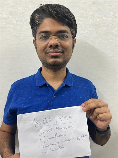 Hi This Is Srinath Narayanan I Am A Grandmaster From India I Have