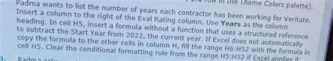 Solved Padma Wants To List The Number Of Years Each Chegg
