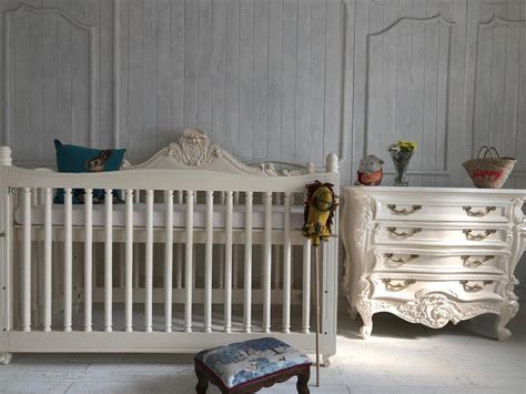 Surreal Cot With Intense Rococo Cartouche Parrot And Lily