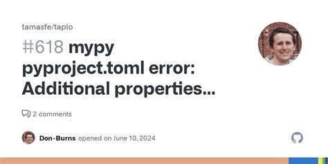 Mypy Pyprojecttoml Error Additional Properties Are Not Allowed Nonamespacepackages Was