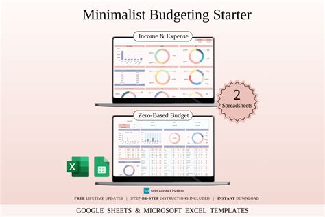 Minimalist Budgeting Starter In Excel Graphic By Spreadsheetshub · Creative Fabrica