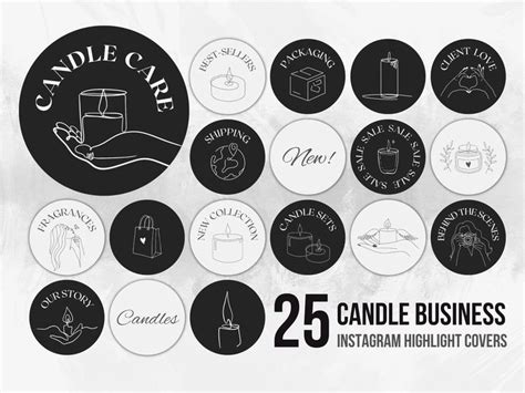 Candle Highlight Covers Instagram Instagram Candle Icons Dark Candle