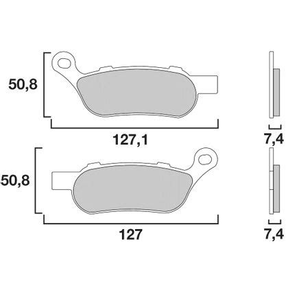 Plaquettes de freins Brembo Sinter Métal Fritté Arrière Motoblouz