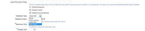 WebADI Parameter Metadata Definition Validation Type Bne Query Where Do We Define The