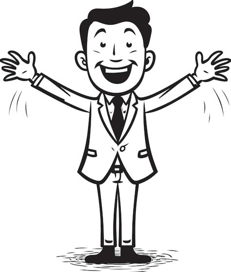 Premium Vector Radiant Ceo Black Logo Design With Caricature Stick