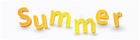 3d Summer Heading Stock Vector Illustration Of Glossy 40875753