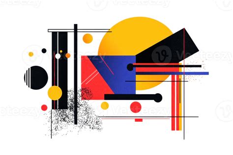 A Vibrant Abstract Composition Featuring Geometric Shapes In Bold Colors Creating A Dynamic