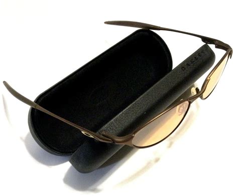Rare Oakley Teaspoon Sunglasses Light Bronze W Black Gem