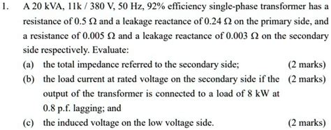 A 20 Kva Ik 380 V 50 Hz 92 Efficiency Single Phase Transformer Has