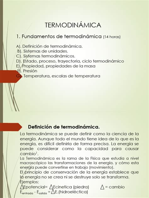 Termodinámica Cap 1 Pdf Termodinámica Temperatura