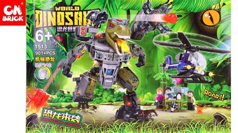 Lego T Rex Dinosaurs Jurassic Mech Robot Full Weapons Sy1509 Unofficial