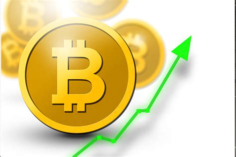 Bitcoin 증가 값 상승 화살표와 금융 및 비즈니스 이득에 대 한 이익을 실제 황금 Bitcoin입니다 암호화 교환에 투자