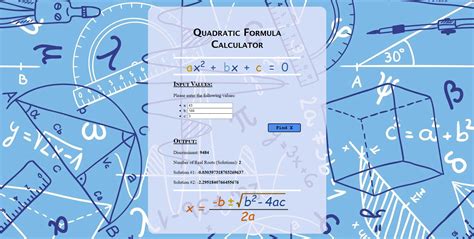 Github Ishanimunasinghequadratic Formula Calculator