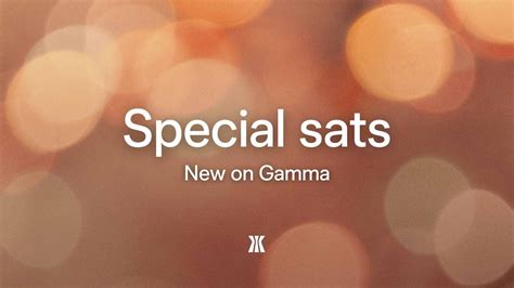 The Weekly Stack Just In Special Sats By Gamma Io