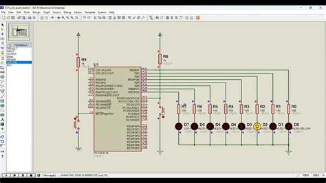 Pic16f877a Controlling Led Using Push Button Youtube