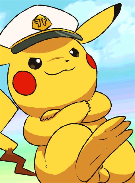Rule 34 Balls Captain Pikachu Clothing Crossed Arms Feet Feral Foot