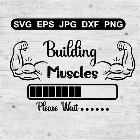 Muscles Loading Please Wait Svg Etsy