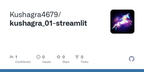 Github Kushagra Kushagra Streamlit