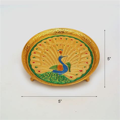 Brass Peacock Plate