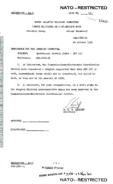 Operational Brevity Codes Allied Communications Publication 165 Nato Archives Online