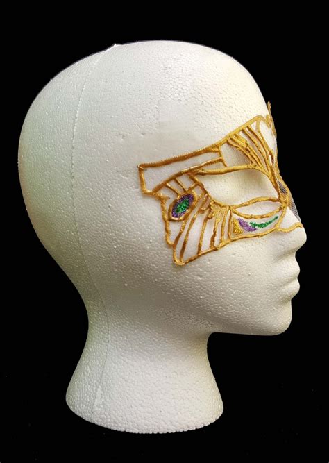 Gold Peacock Mask Etsy