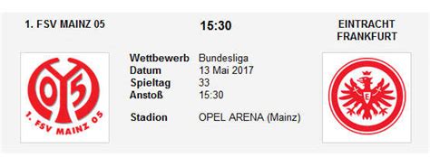 Wett Tipp Mainz 05 Eintracht Frankfurt