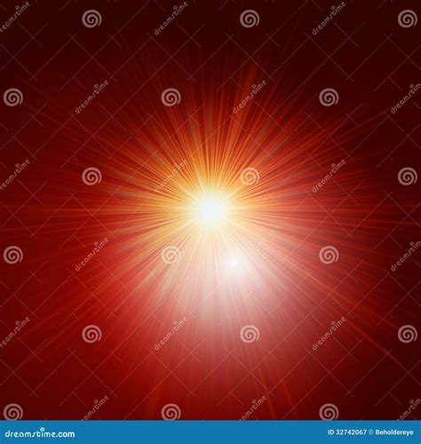La Stella Ha Scoppiato Il Fuoco Rosso E Giallo ENV 10 Illustrazione