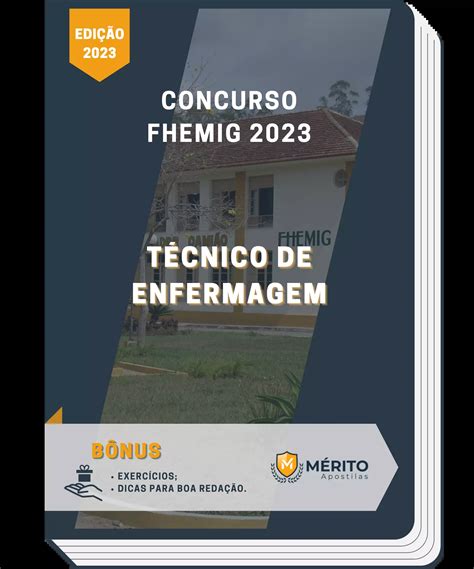 Apostila Técnico de Enfermagem Concurso FHEMIG 2023 Mérito Apostilas