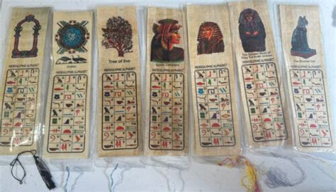 Egyptian Papyrus Paper Set Of 7 Bookmarks Book Marks 4653789887