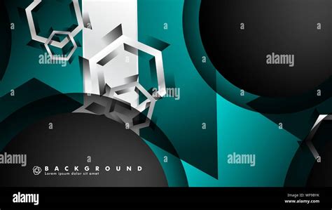 Vector Circle Overlaps And Blue Color For Background Space For Text