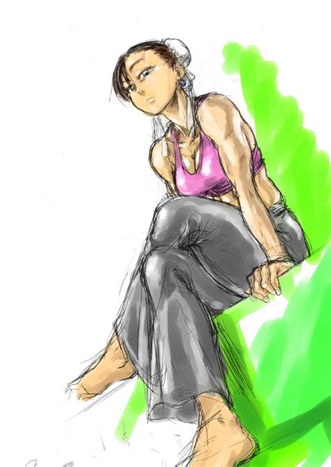 Safebooru Bare Shoulders Breasts Bun Cover Capcom Chun Li Cleavage